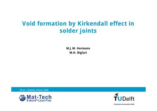 Void formation by Kirkendall effect in solder joints