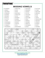 LETTERBOXES - PennyDellPuzzles