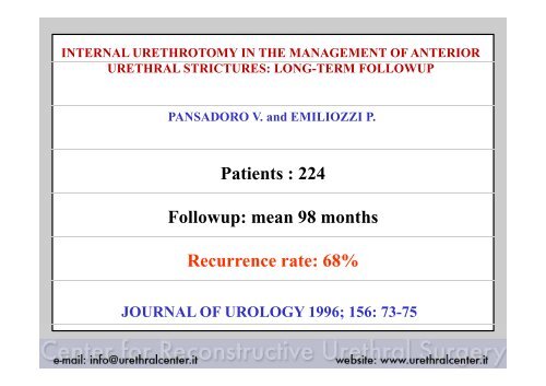 INTERNAL URETHROTOMY IN T