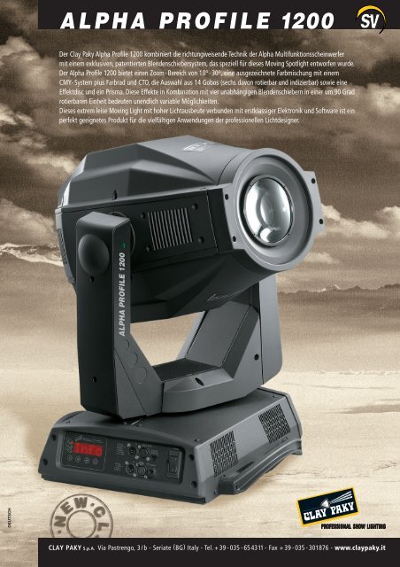 alpha profile 1200 - Clay Paky