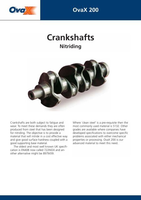 Crankshafts Nitriding OvaX 200 - Smiths High Performance