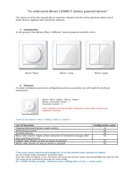 To understand Merten CONNECT battery powered devices" - Tronika