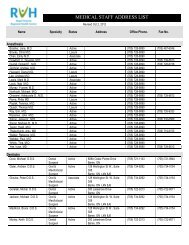MEDICAL STAFF ADDRESS LIST - Royal Victoria Hospital