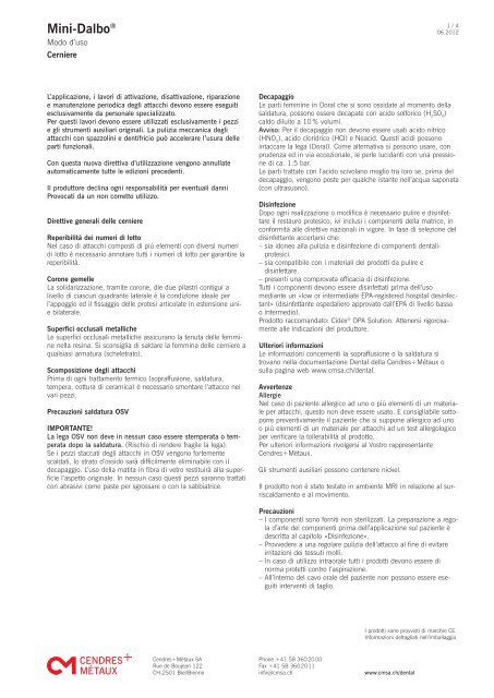 Mini-Dalbo® - Cendres Métaux