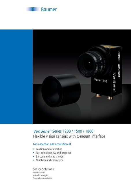 Flexible vision sensors with C-mount interface