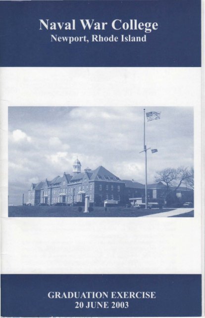 June 20, 2003 - US Naval War College