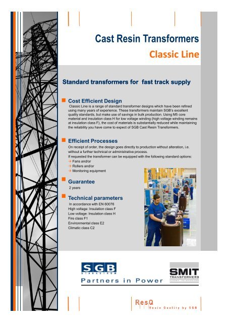 Cast Resin Transformers Classic Line - SGB-SMIT - manufacturer of ...