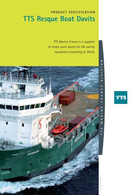TTS Resque Boat Davits - TTS Group ASA