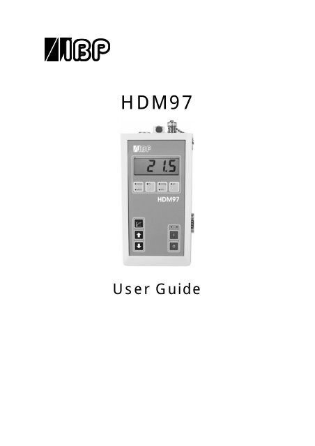 User Guide - IBP Medical