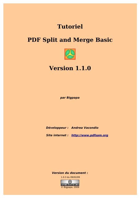 Tutoriel PDF Split and Merge Basic Version 1.1.0