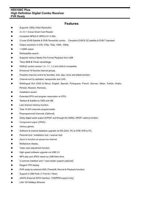 Clarke - Tech HD 5100 C Plus