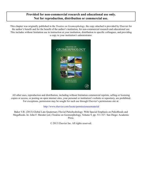 Provided for non-commercial research and educational use only ...