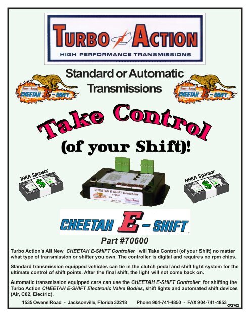 70600 CHEETAH E-SHIFT Controller Now includes ... - Turbo Action