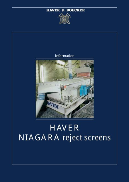 HAVER NIAGARA reject screens - SALAM Enterprises