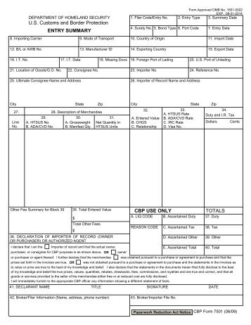 CBP Form 5106 - Forms