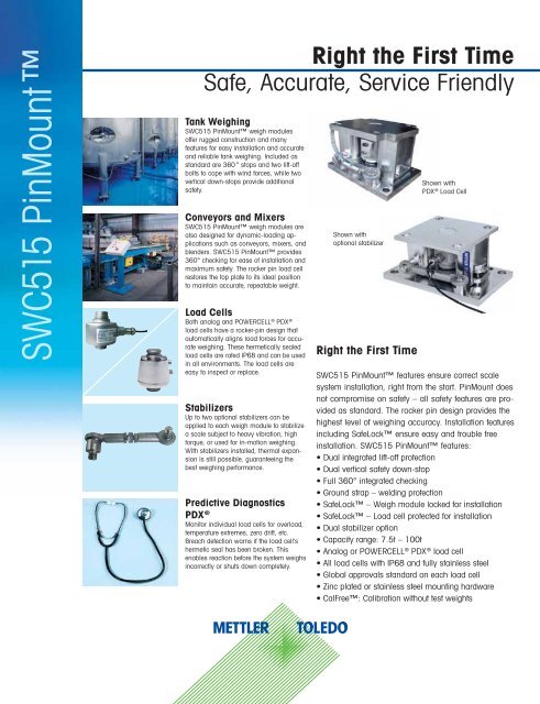 SWC515 PINMOUNT - METTLER TOLEDO