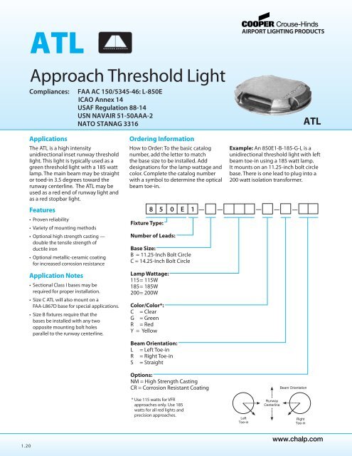Approach Threshold Light FAA AC 150/5345-46: L ... - OkSolar.com
