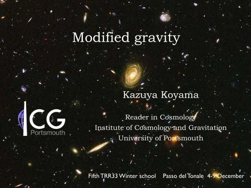 Modified Gravity The Dark Universe