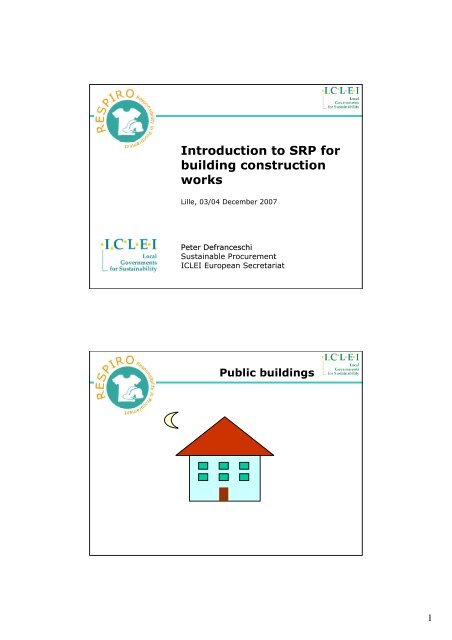 Introduction to SRP for building construction works - RESPIRO