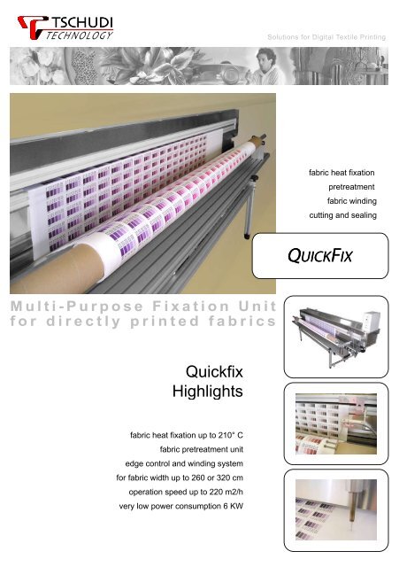 Multi-Purpose Fixation Unit for directly printed fabrics