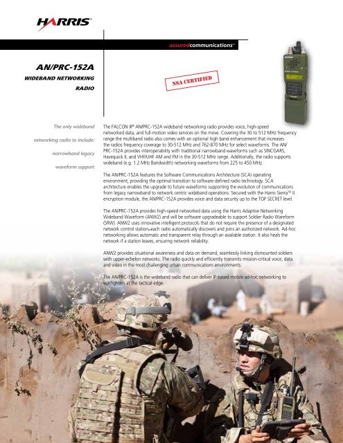 AN/PRC-152A - Harris RF Communications - Harris Corporation
