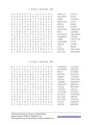 Judges Word Search Puzzles - Woodbine Church of Christ