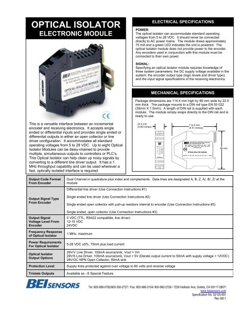 optical isolator electronic module - BEI