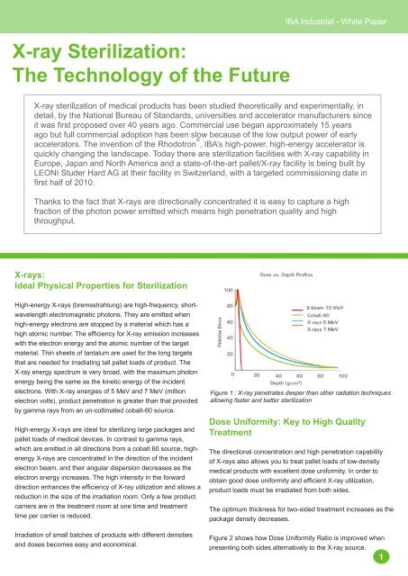 X-ray Sterilization: The Technology of the Future - IBA Industrial