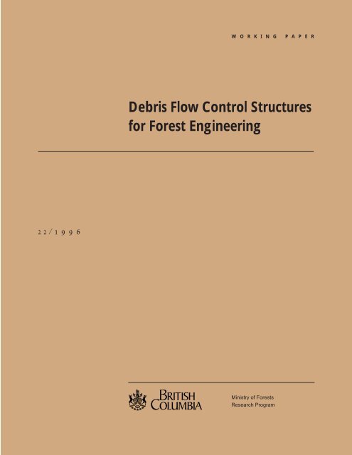 Debris Flow Control Structures for Forest Engineering