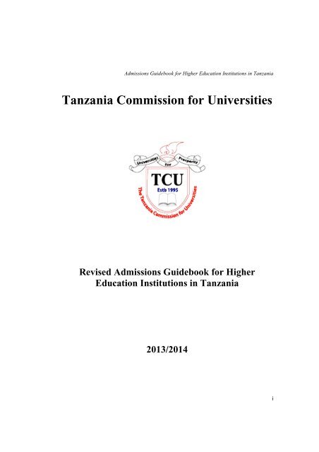 Tanzania Commission for Universities - University of Dar es salaam