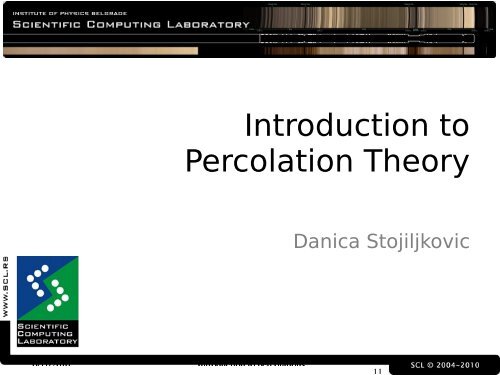 Introduction to Percolation Theory