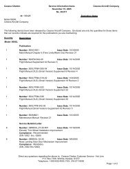 service letter - Cessna