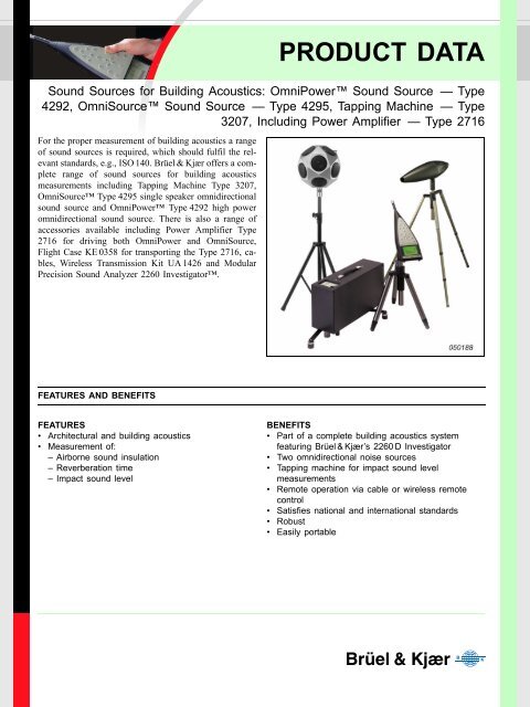 Product Data Sheet: Sound Sources for Building ... - Mario Bon