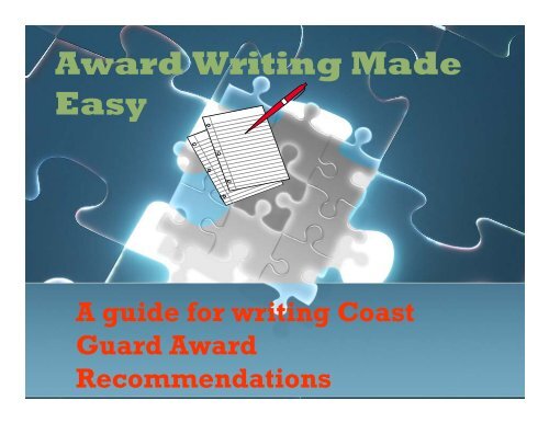 Award Writing Made Easy