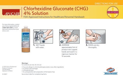Chlorhexidine Gluconate (CHG) 4% Solution - Clorox Professional