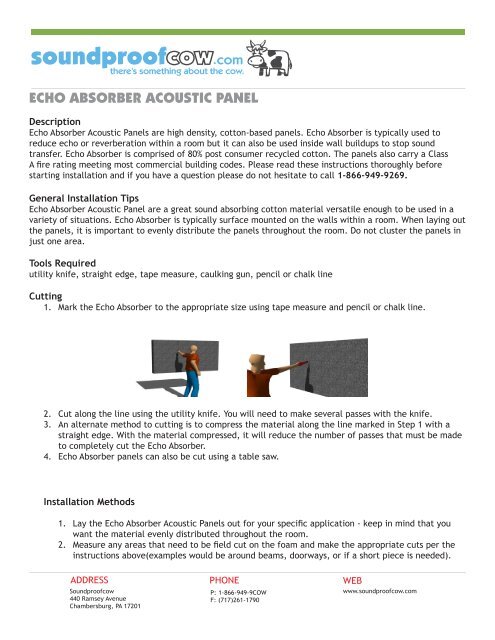 ECHO ABSORBER ACOUSTIC PANEL - SoundproofCow.com