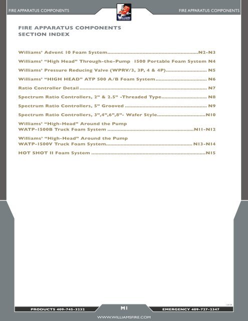 Fire Apparatus Components ... - Williams Fire & Hazard Control