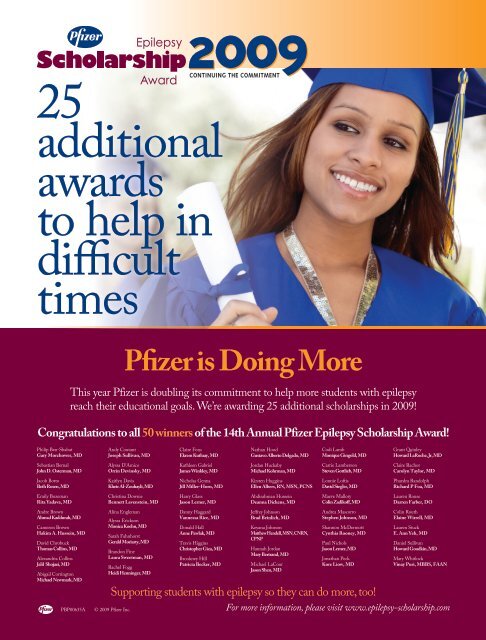 Congratulations to all 50 winnersof the 14th Annual ... - PfizerPro