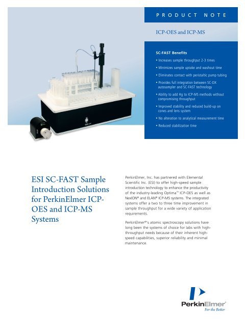ESI SC-FAST Sample Introduction Solutions for PerkinElmer ICP ...