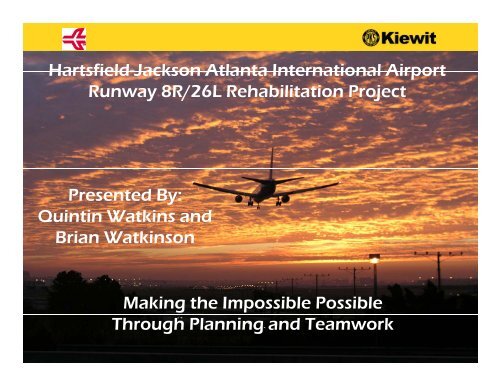 Hartsfield-Jackson Atlanta International Airport Runway 8R/26L ...