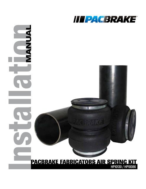 PACBRAKE FABRICATORS AIR SPRING KIT