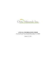 International Garnet for Blast Cleaning - Opta Minerals