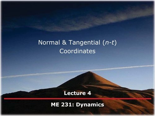 Normal & Tangential (n-t) Coordinates