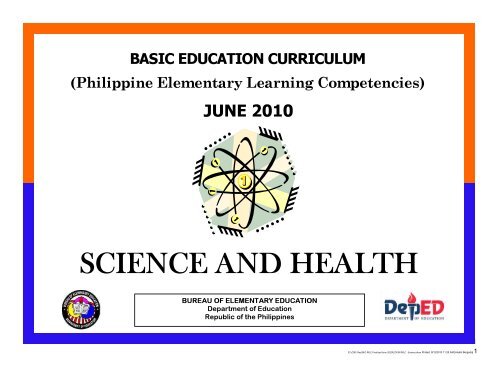 BEC-PELC 2010 â Science and Health - DepEd Naga City