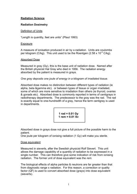 Dosimetry introduction