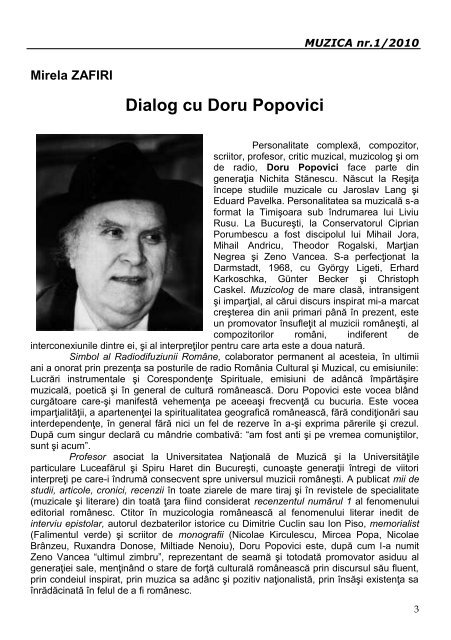 Dialog cu Doru Popovici - UCMR