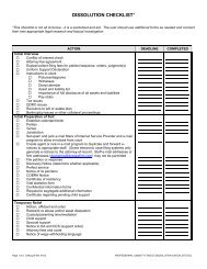 CHECKLIST FOR DEPARTING A