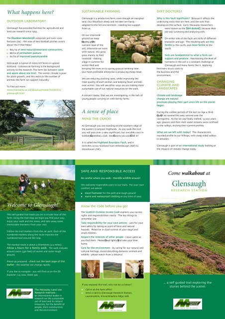 Come walkabout at Glensaugh Research Station - The Macaulay ...