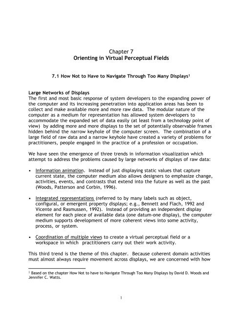 Chapter 7 Orienting In Virtual Perceptual Fields Cognitive Systems