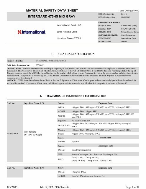 material safety data sheet intergard 475hs mio gray - uri=datasheets ...